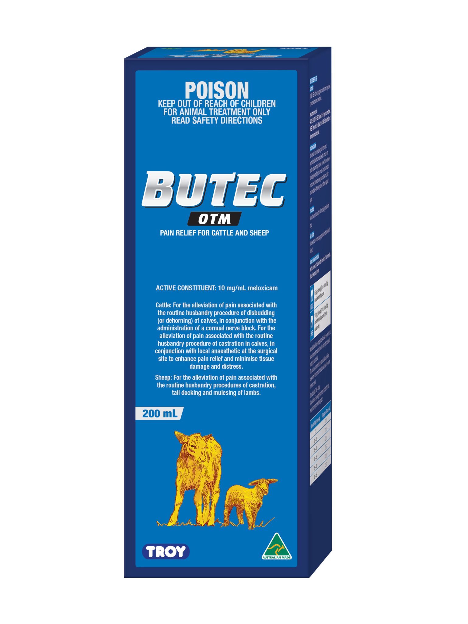 BUTEC OTM Pain Relief for Cattle and Sheep - Troy Laboratories
